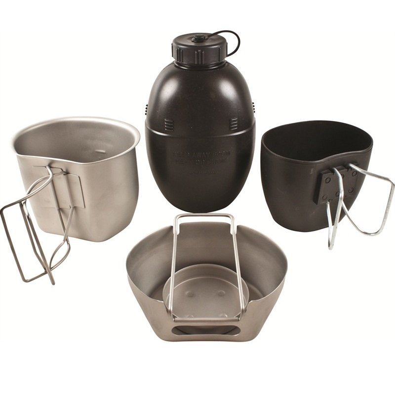 Crusader Cooking Set 4-Part Unit Silver - Complete with Osprey Set