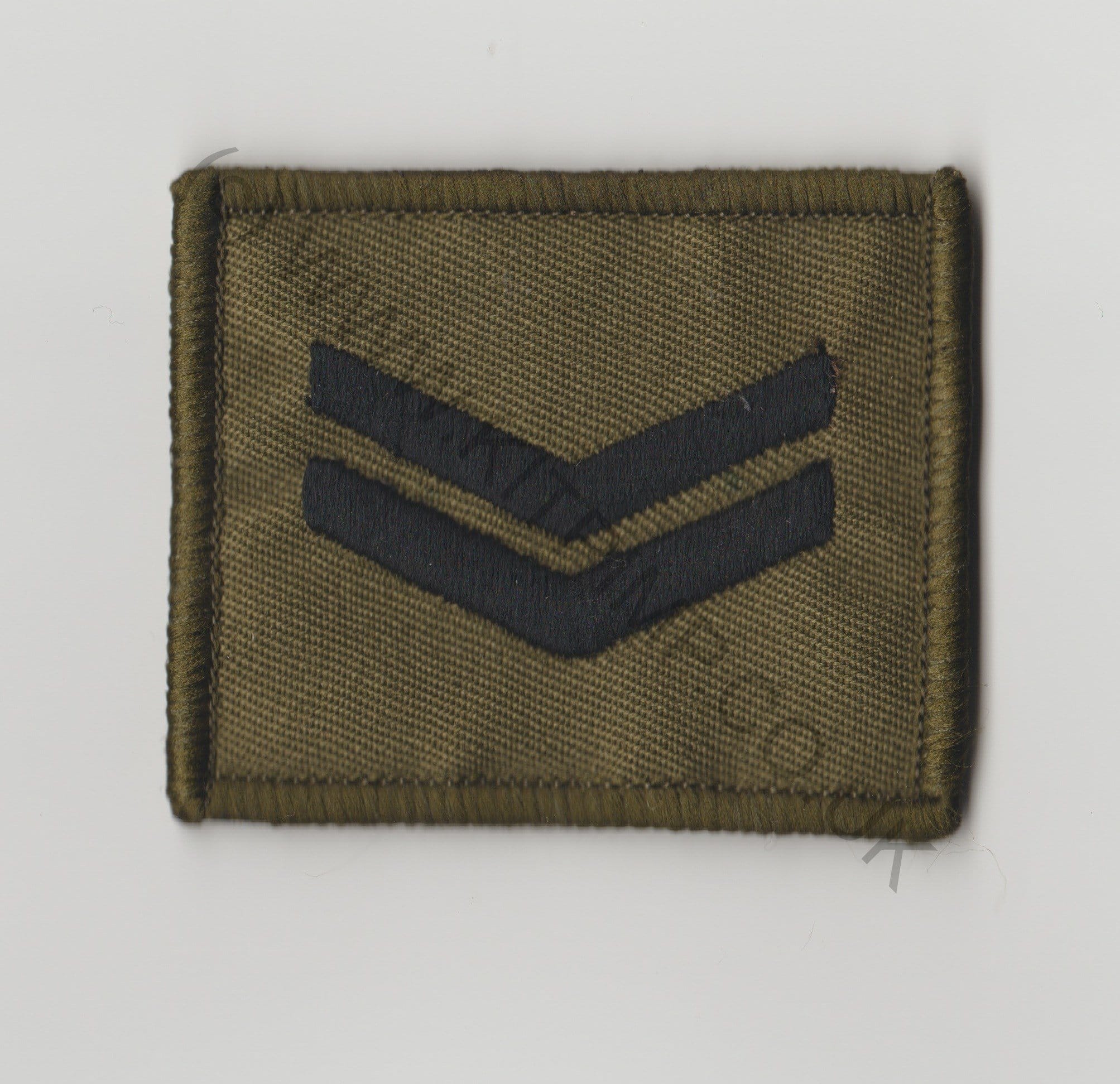 British Army Lance Corporal Rank Badge Patch Sticky Backed OG Green