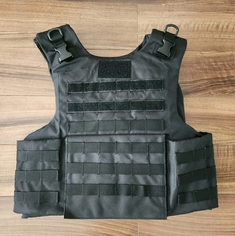 Bulletproof Vest MOLLE Plate Carrier Ballistic Level NIJ 3a Black